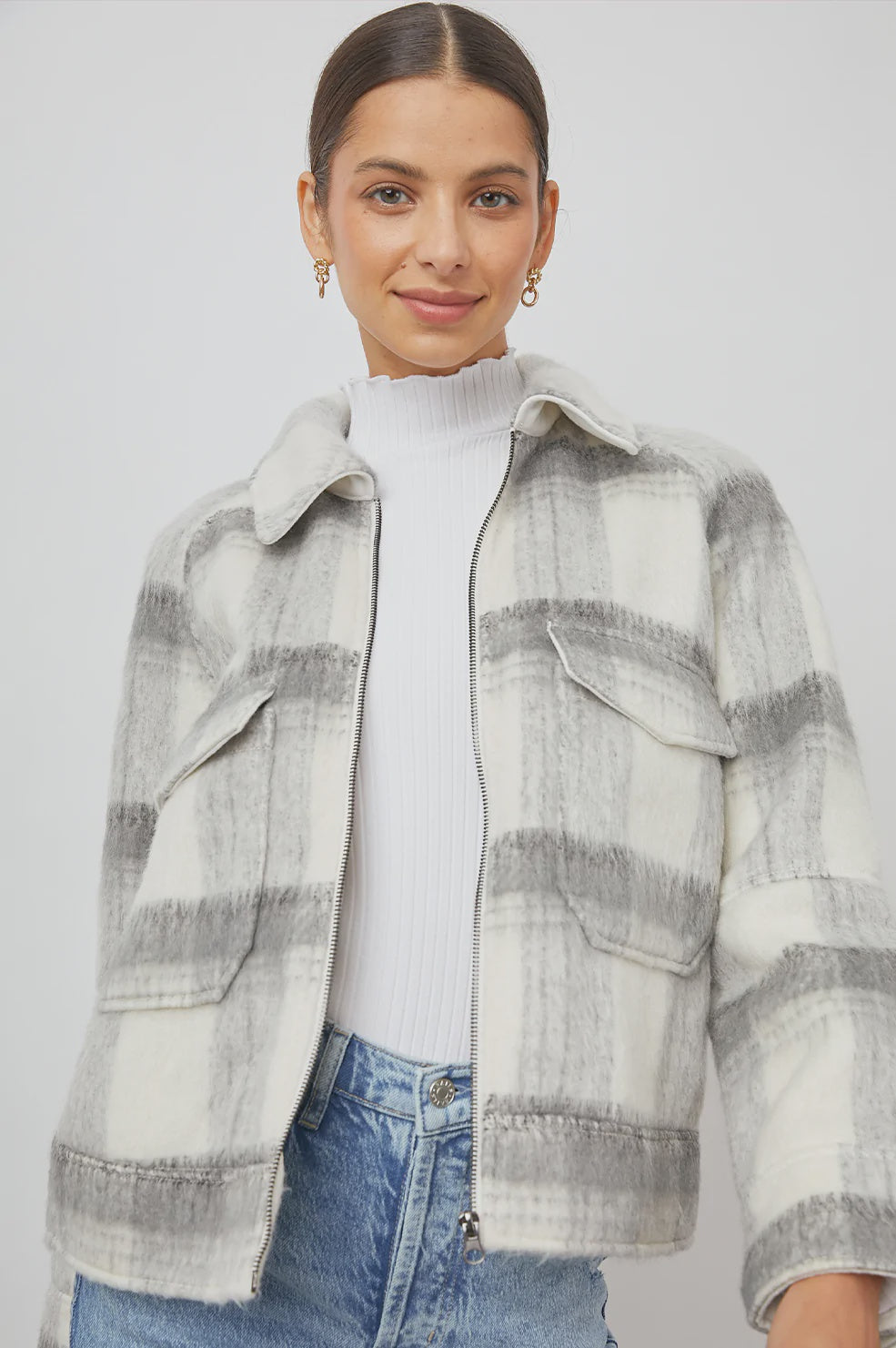Cheyenne Jacket - Snow Grey - BOHÉME LUXE