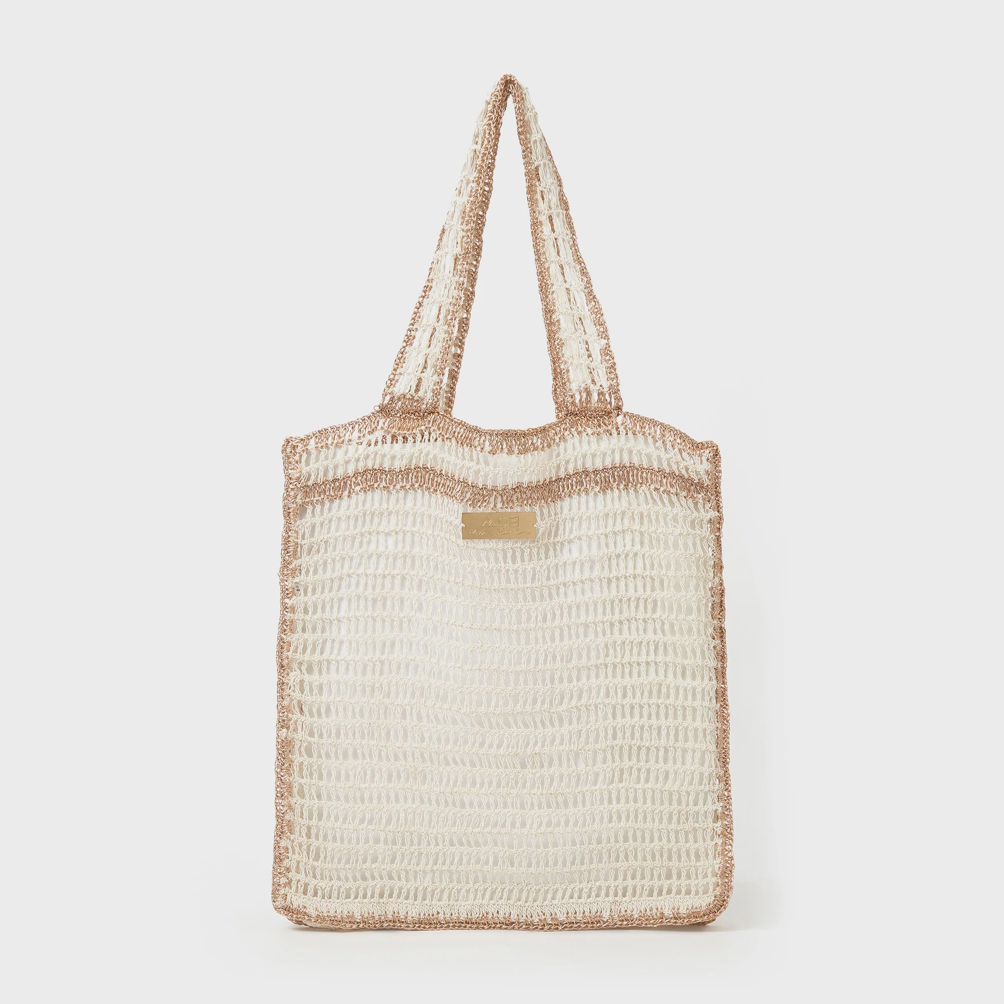 Lani Beach Bag - Pearl and gold – BOHÉME LUXE